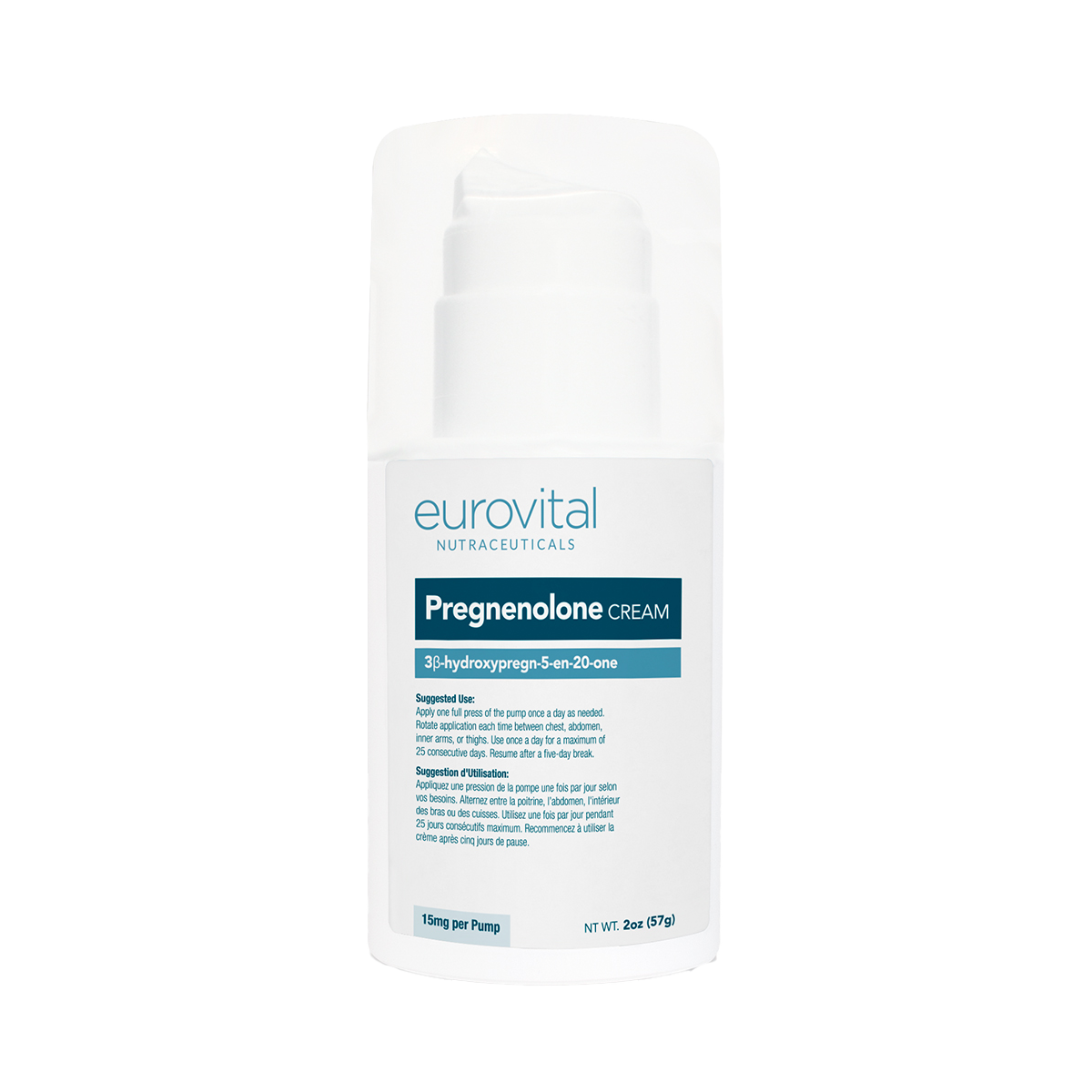 EuroVital Pregnenolone Cream - MYDFX